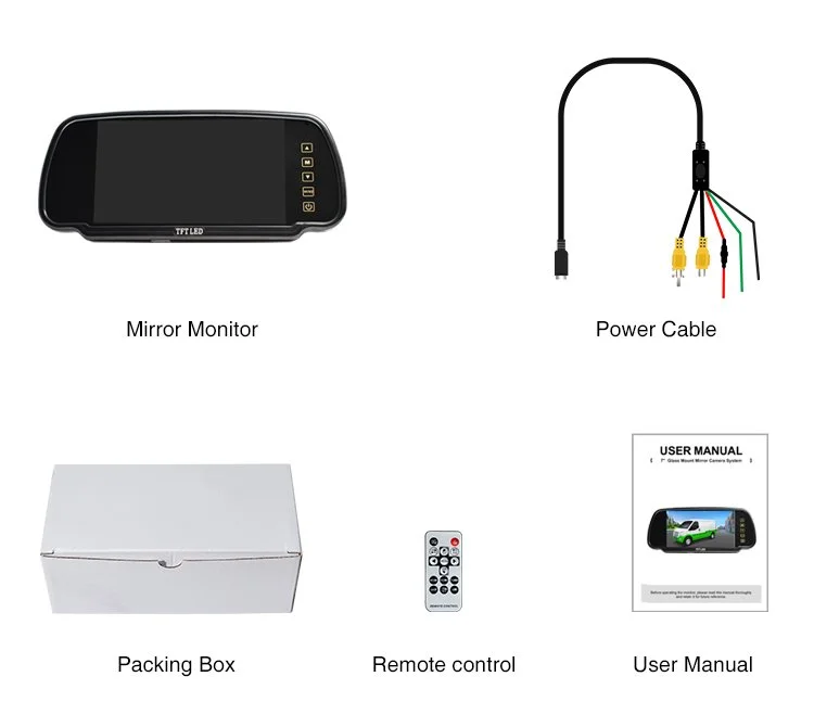 7" rear view windscreen mirror monitor by parksafe | Burg Design