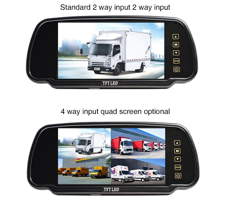7" rear view windscreen mirror monitor by parksafe | Burg Design