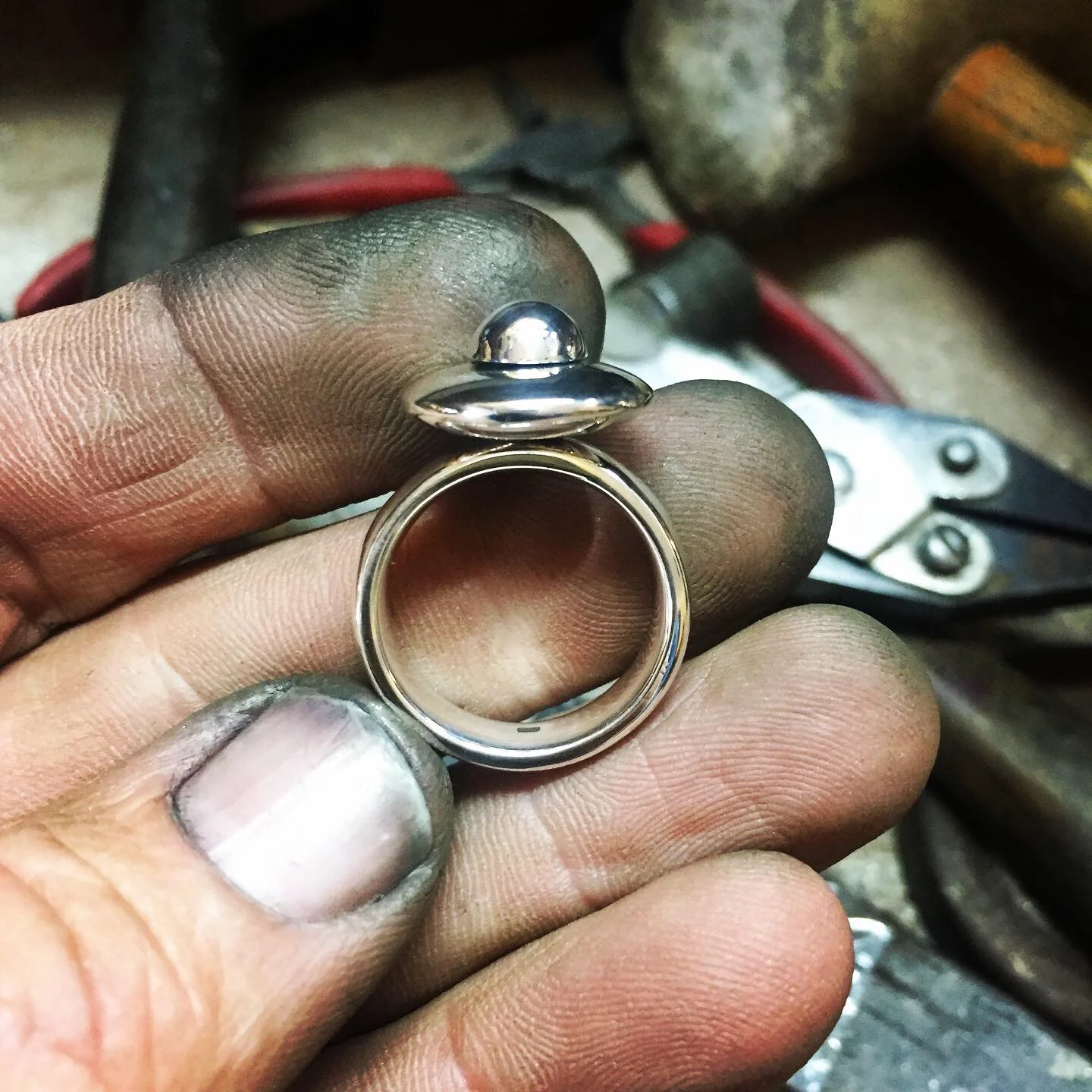 Silver Spinning Space Ship UAP UFO Ring — i j e w e l l e r y