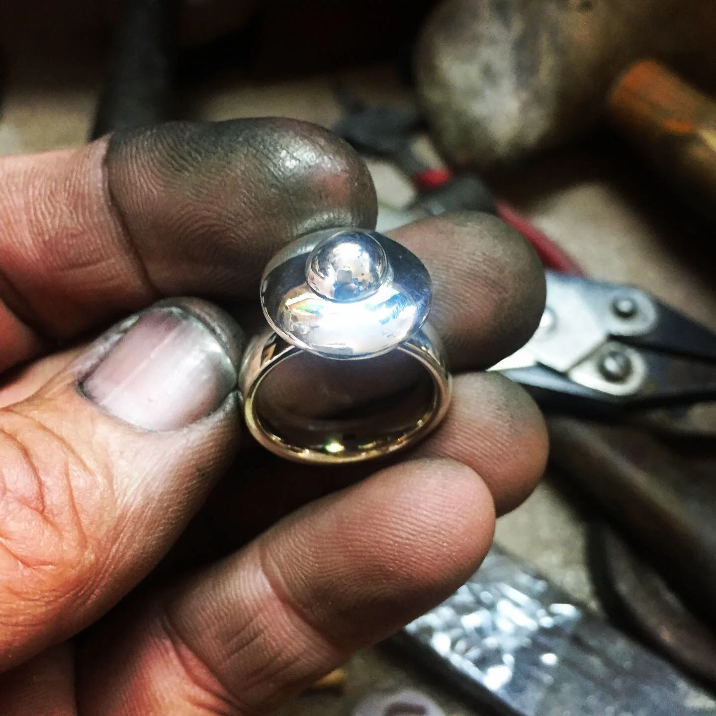 Silver Spinning Space Ship UAP UFO Ring — i j e w e l l e r y