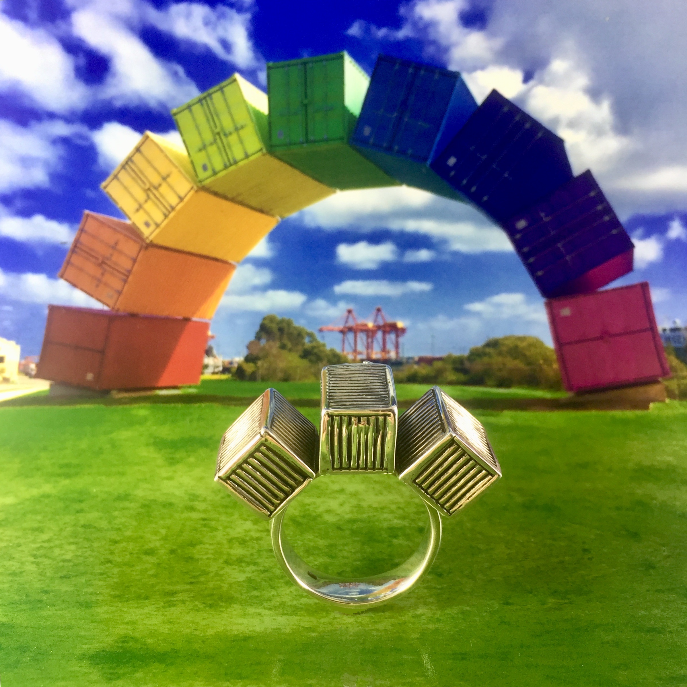 Silver Fremantle Shipping Container Ring — i j e w e l l e r y