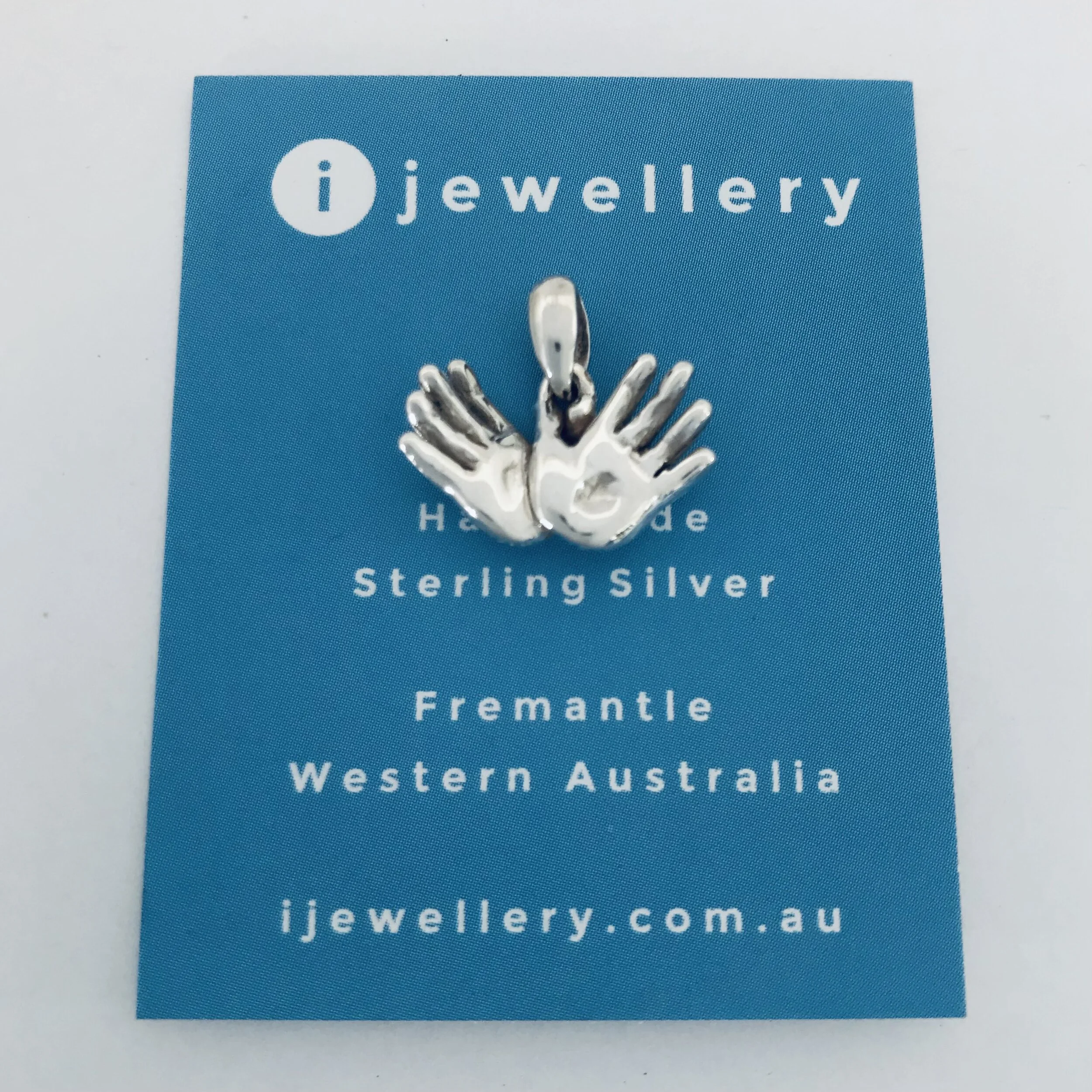 Silver Butterfly Auslan Sign Pendant — i j e w e l l e r y