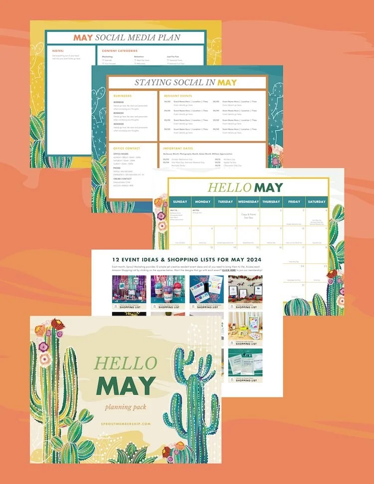 Apartment Marketing Calendar + Planning Kit - Events, Social Media ...