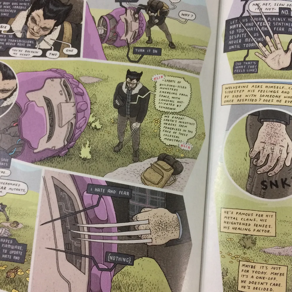 I got to draw Wolverine shotgunning a beer — Anders Nilsen