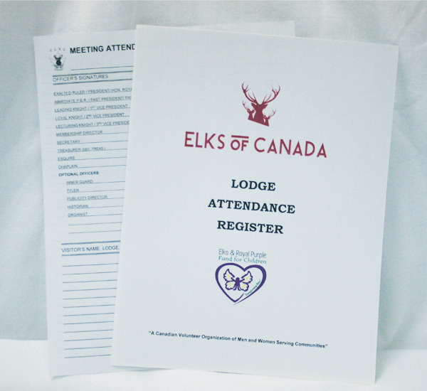 Lodge Attendance Register — Elks of Canada