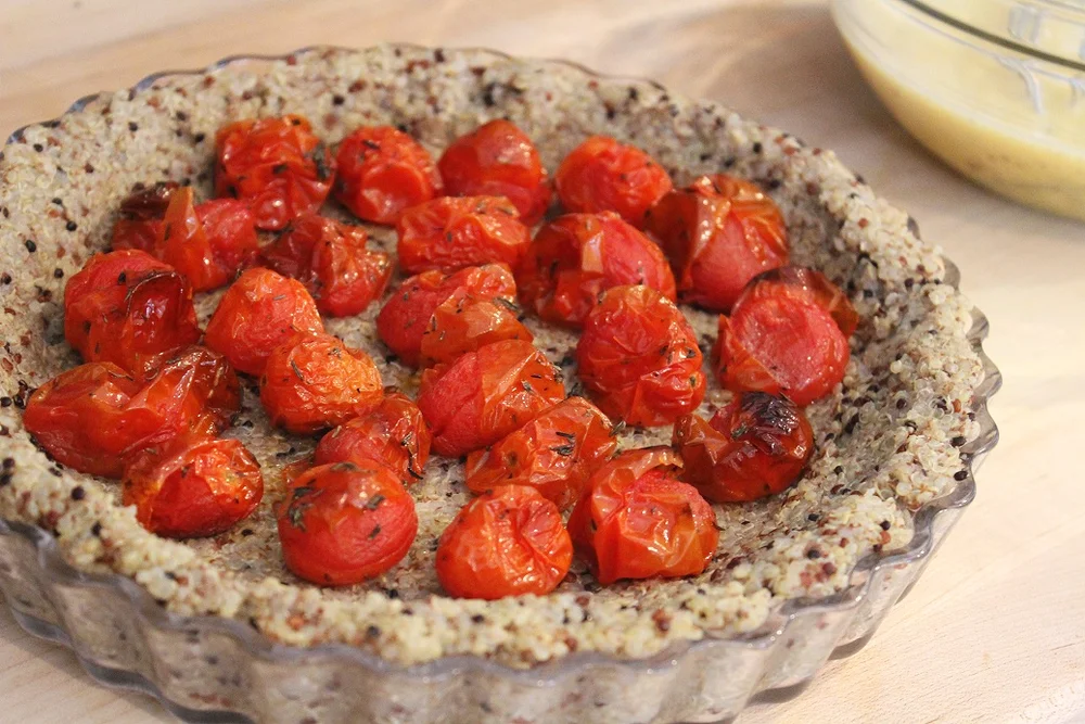 Quinoa Crusted Quiche with Roasted Tomatoes and Thyme | GF, Dairy-Free ...