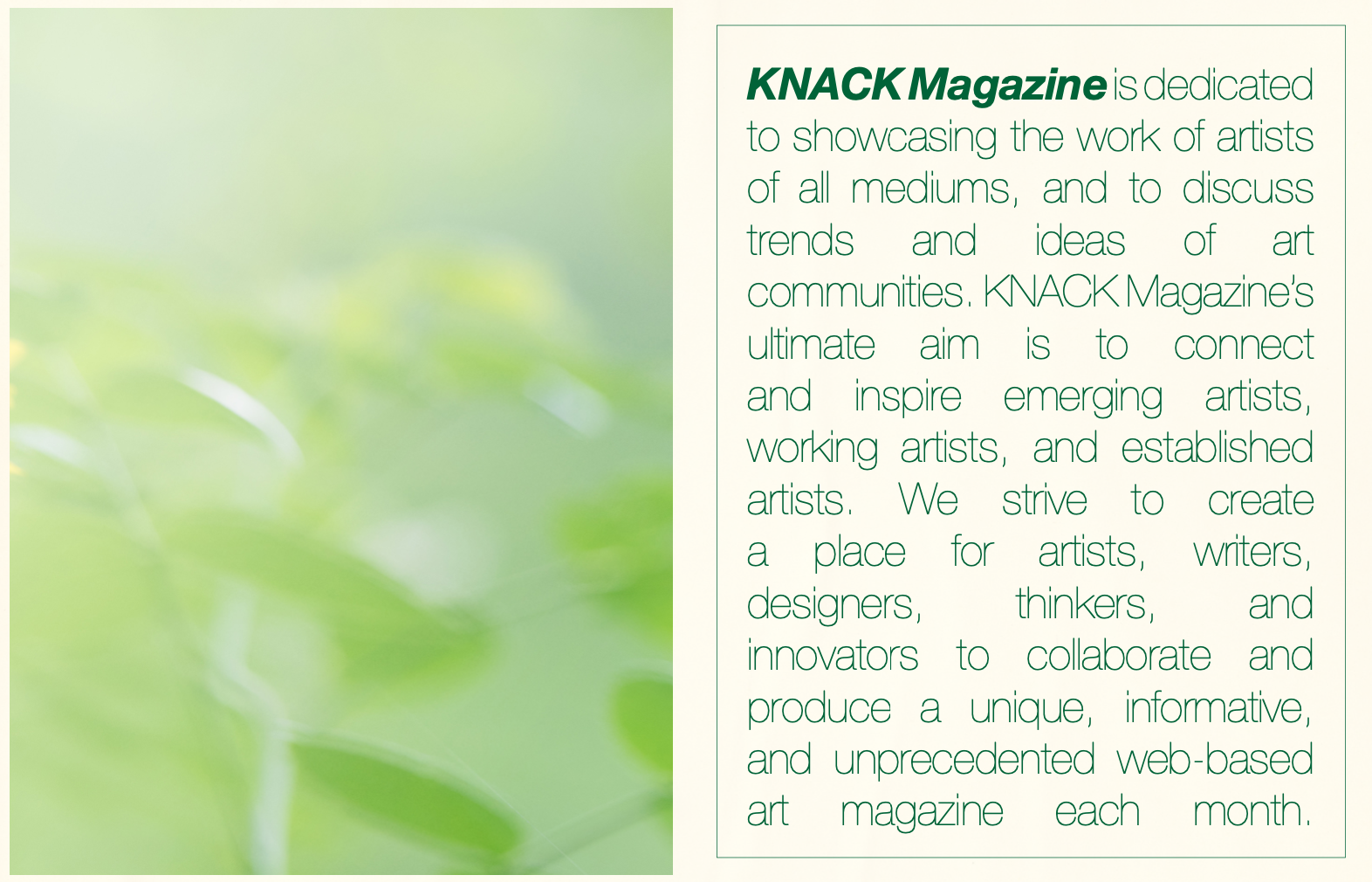 Issues — KNACK Magazine