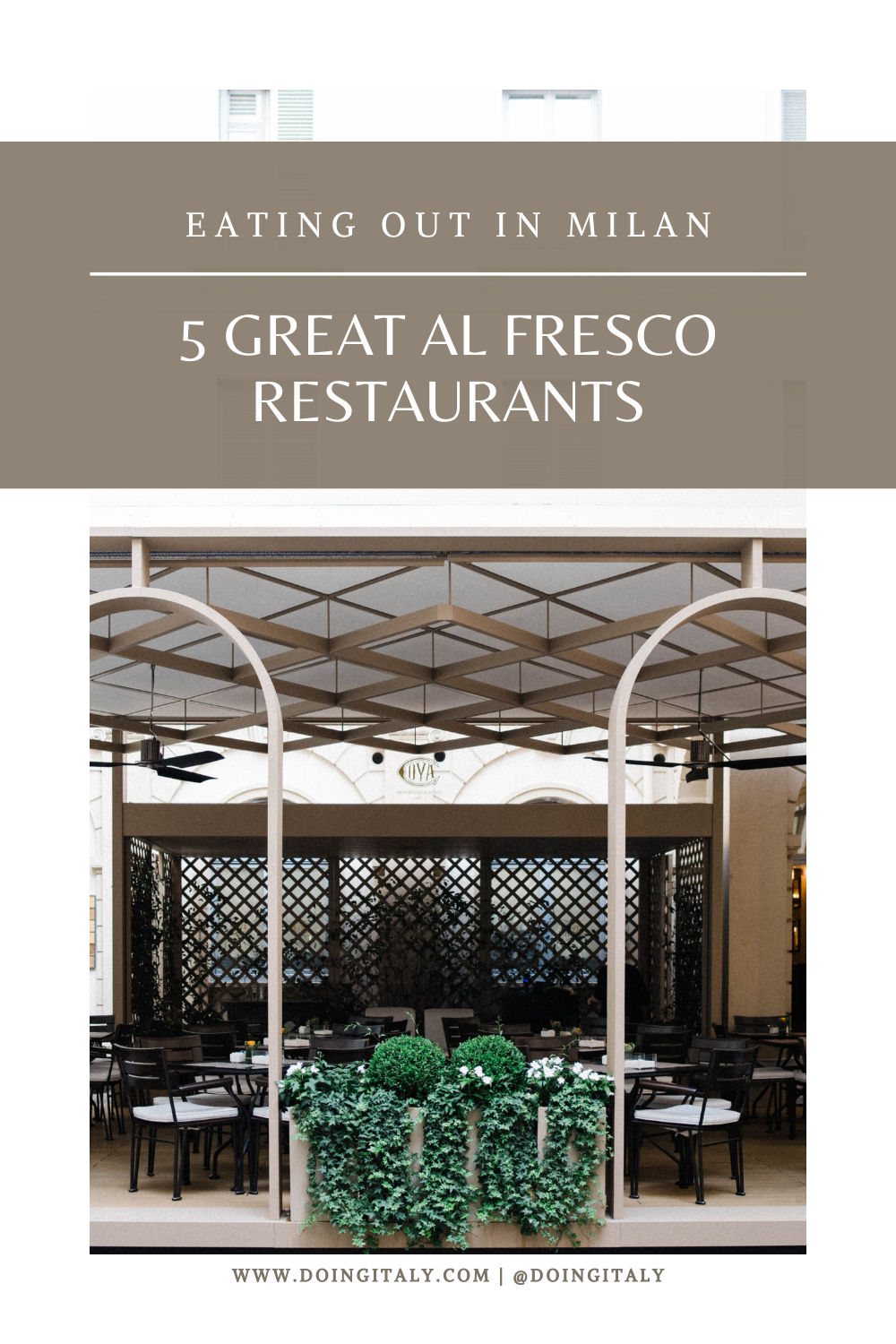 5 Delicious Al Fresco Restaurants in Milan to Try — Doing Italy