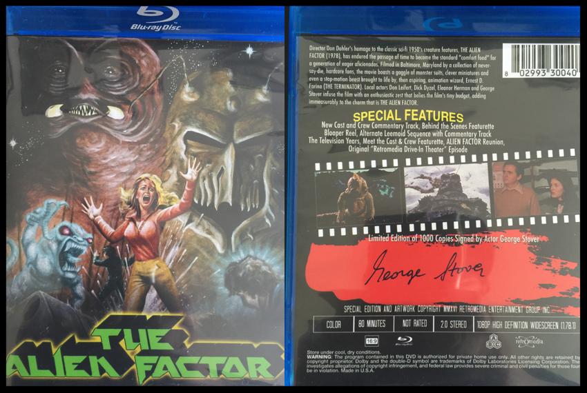The Alien Factor Limited Edition Signed Blu Ray — The After Movie Diner