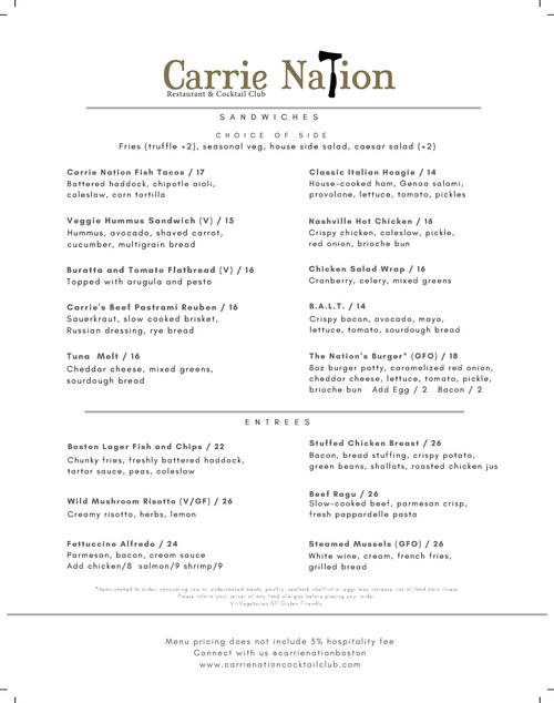 Home — Carrie Nation Restaurant & Cocktail Club