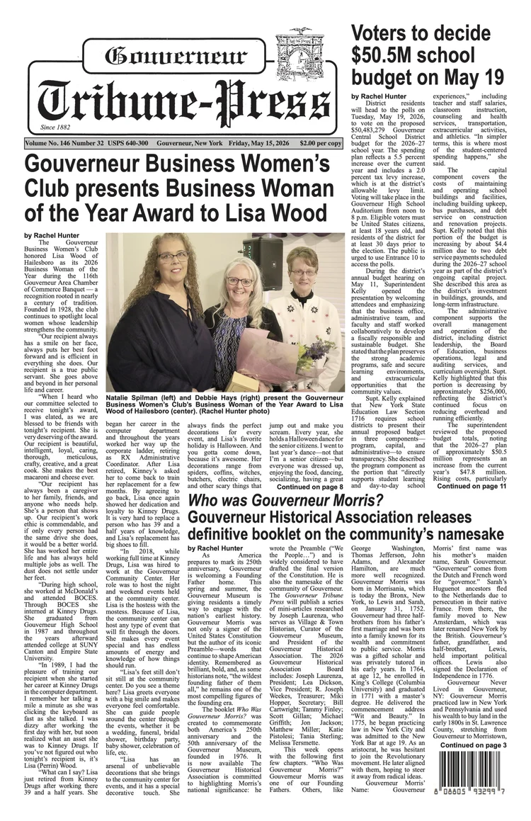 Gouverneur Tribune Press