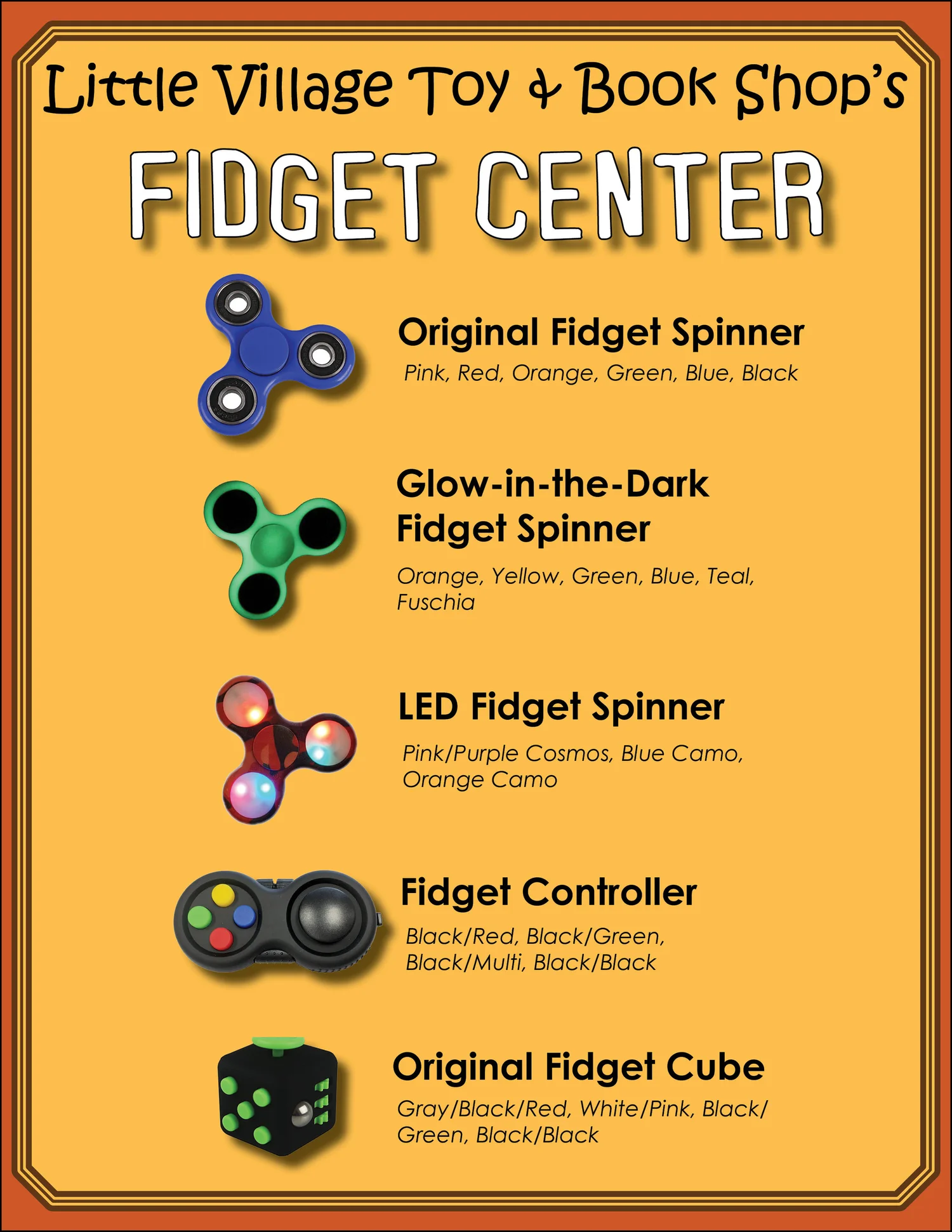 Little Village Toy & Book Shop Now Has a Fidget Center! — Little ...