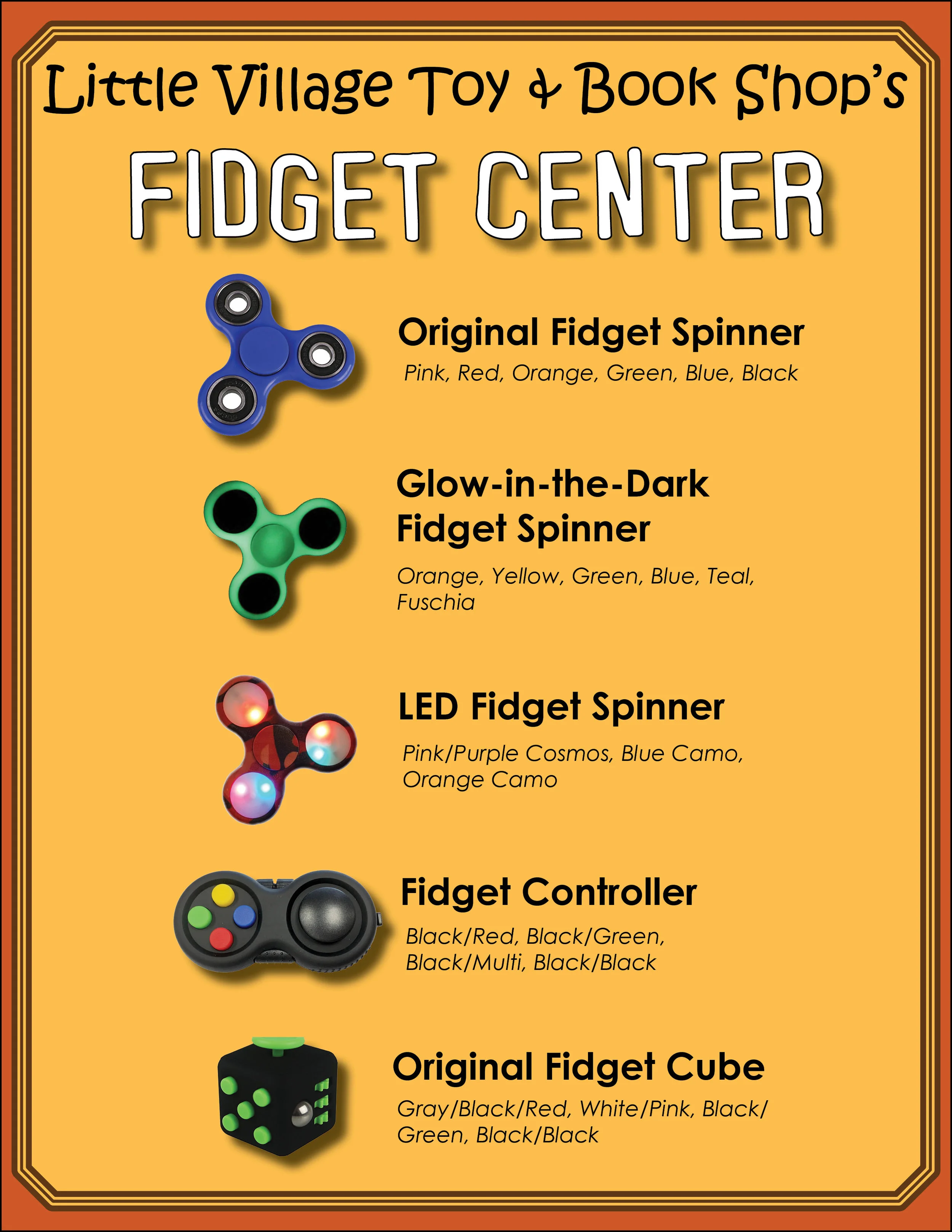 Little Village Toy & Book Shop Now Has a Fidget Center! — Little ...