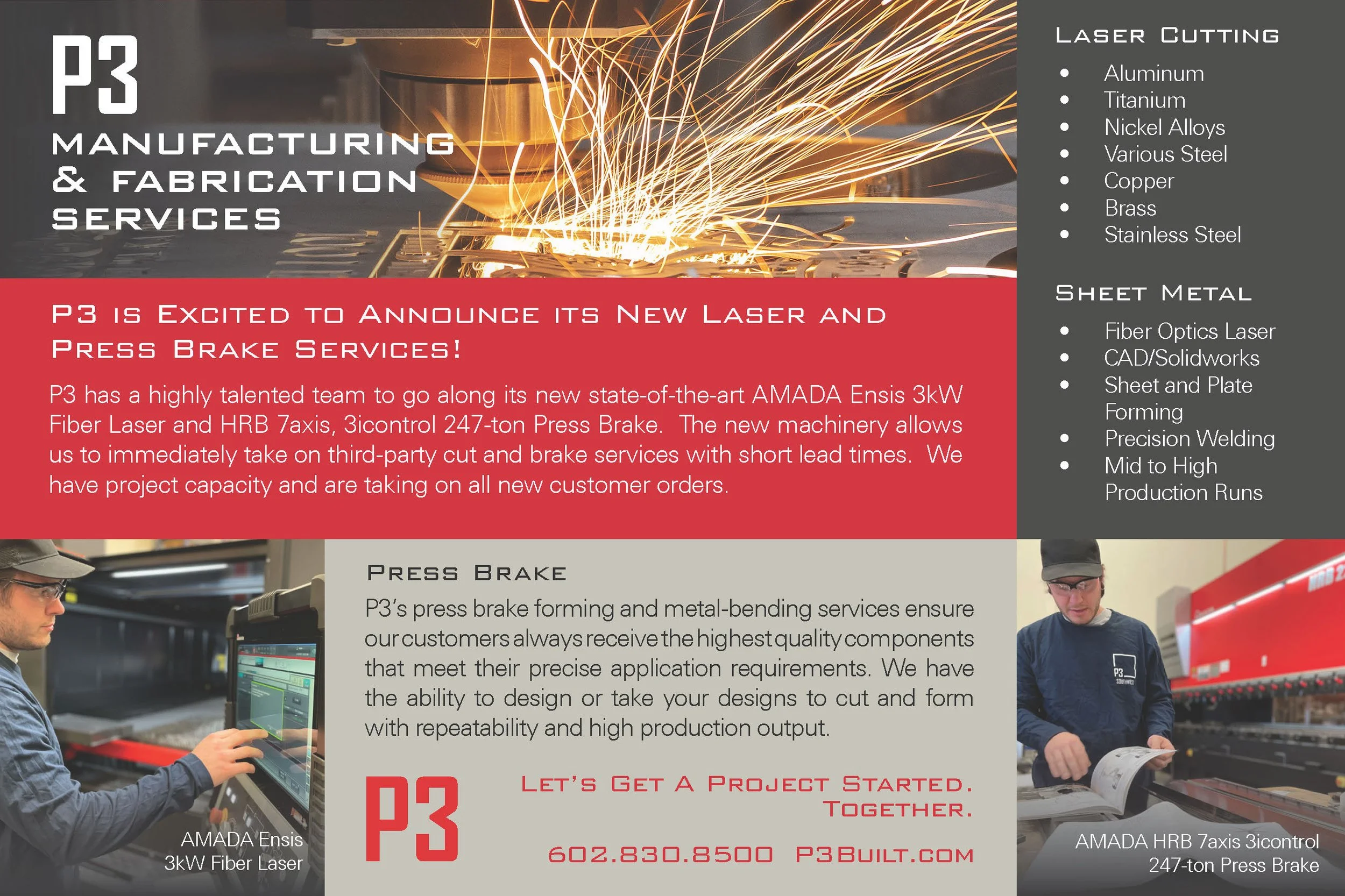 P3 Built | P3 is Excited to Announce its New Laser and Press Break ...