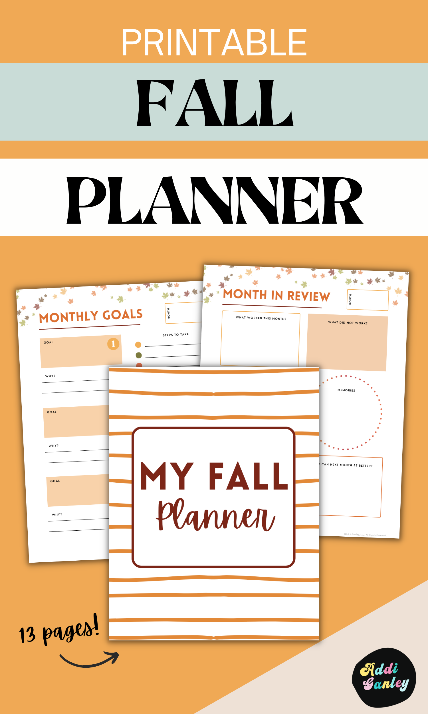 Printable Fall Planner