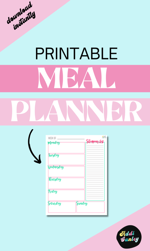 Free Meal Planning Worksheet