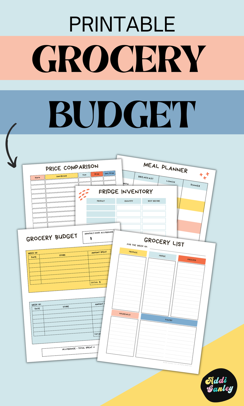 A Printable Grocery Budget Template
