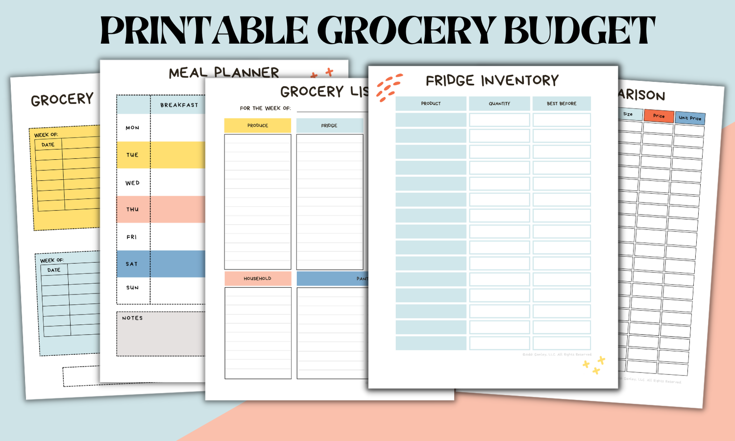 A Printable Grocery Budget Template