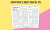 Monthly Business Check-in Printable