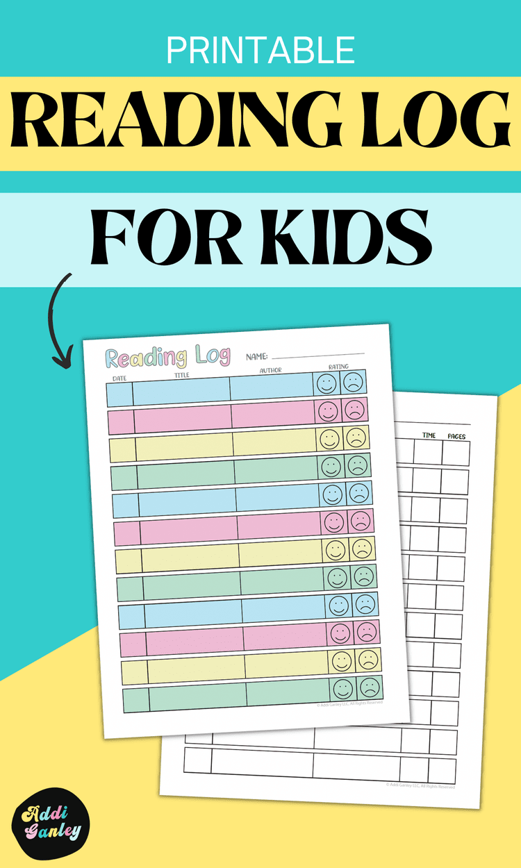 Printable Reading Log for Kids