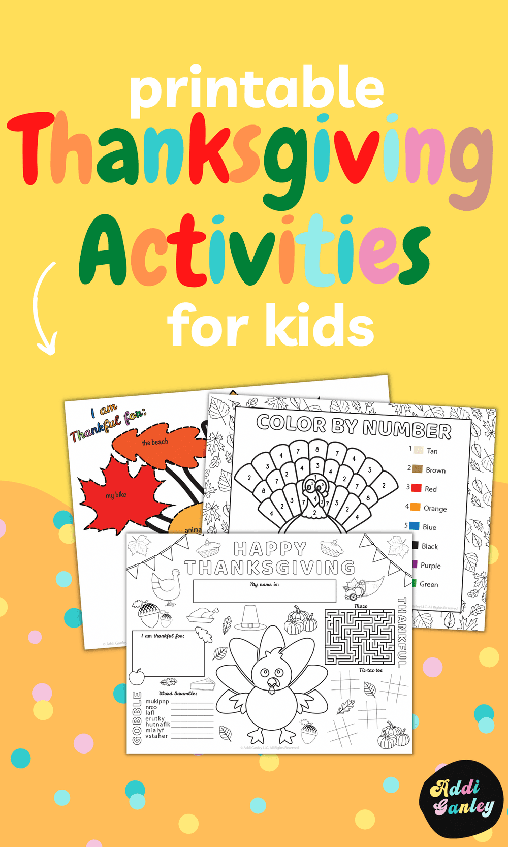 Printable Thanksgiving Activities for Kids