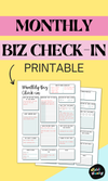 Monthly Business Check-in Printable