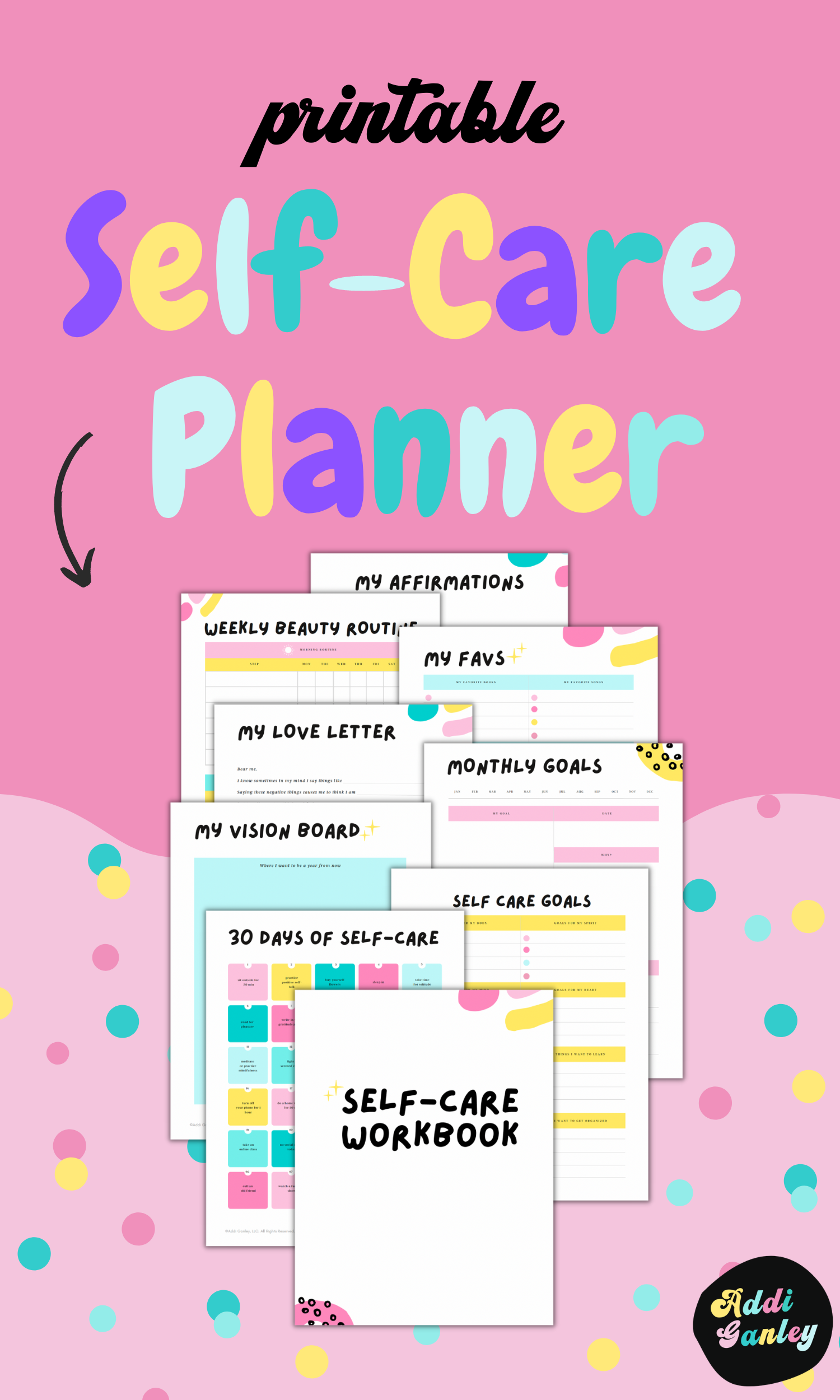 Printable Self-Care Planner - Your Ultimate Wellness Guide