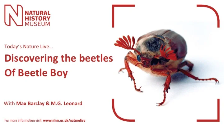 The Beetle Collector's Handbook at the Natural History Museum — M. G ...