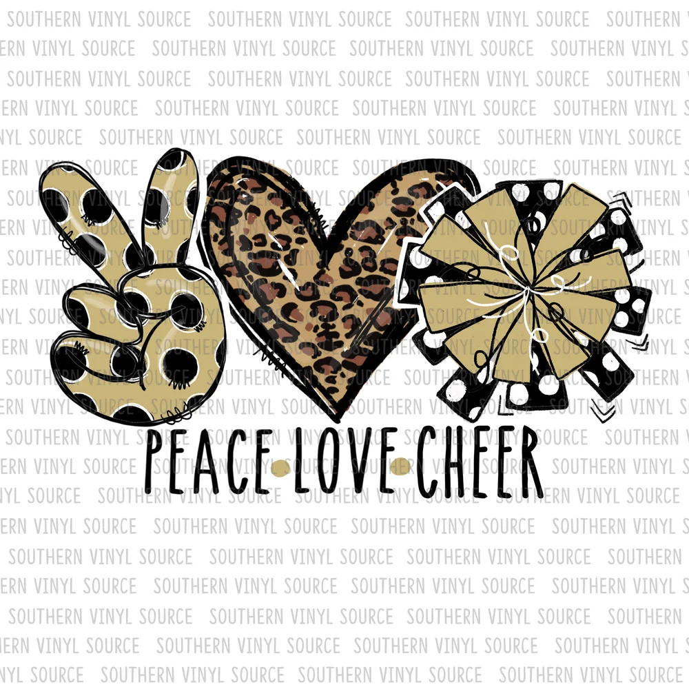 Peace Love Cheer Svg