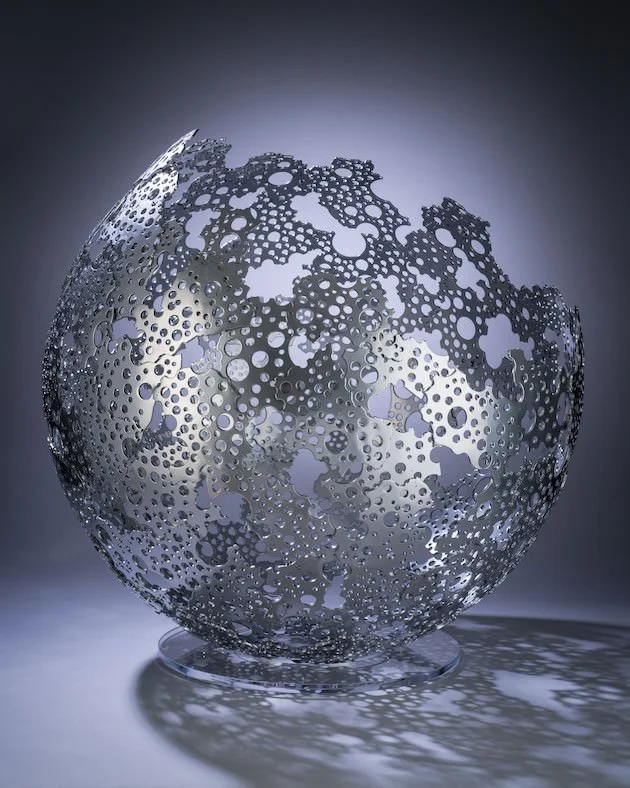 Christopher Martin Gallery—Silver Shadow Sphere | 9 x 9 x 9"