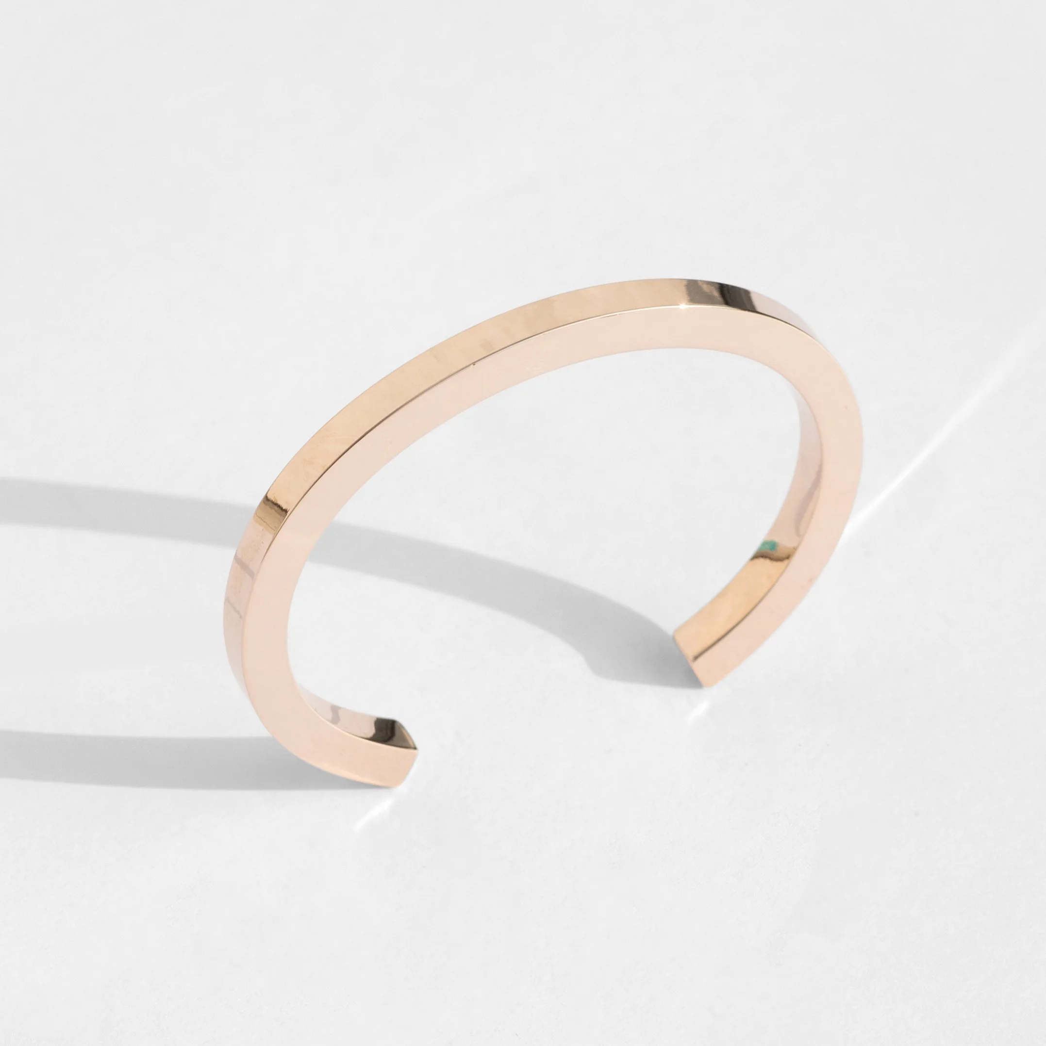 5mm Square Rose Gold mirror polished — C's