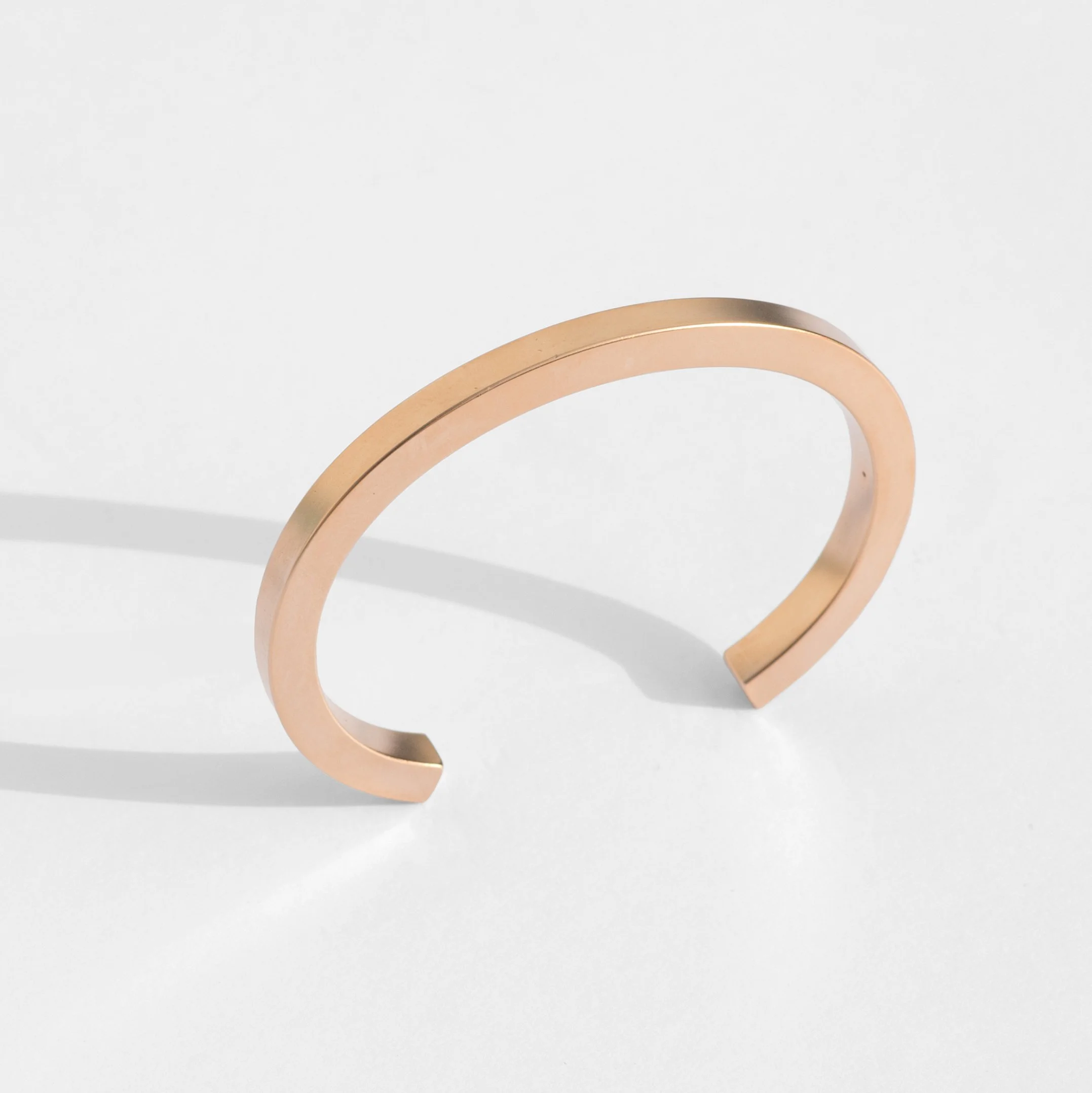 5mm Square Rose Gold matte — C's