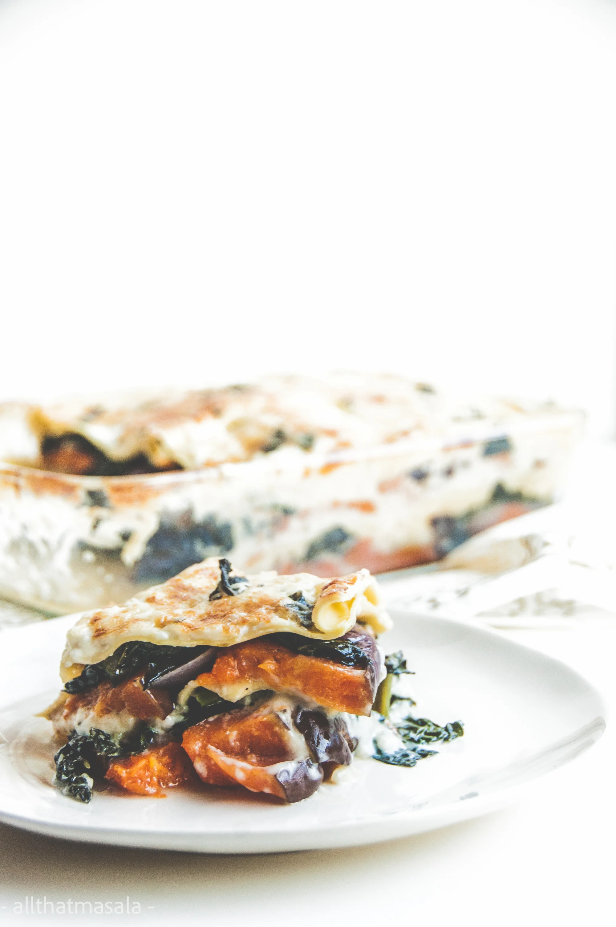 Black kale and pumpkin lasagna - a first step into autumn — ALL THAT MASALA