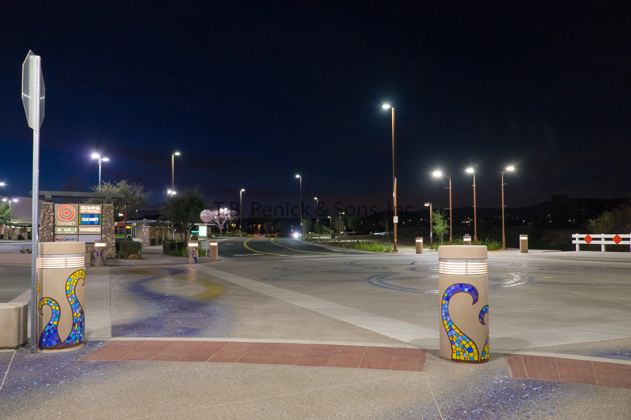 Santee Town Center - Lithocrete & Lithomosaic — T.B. Penick & Sons