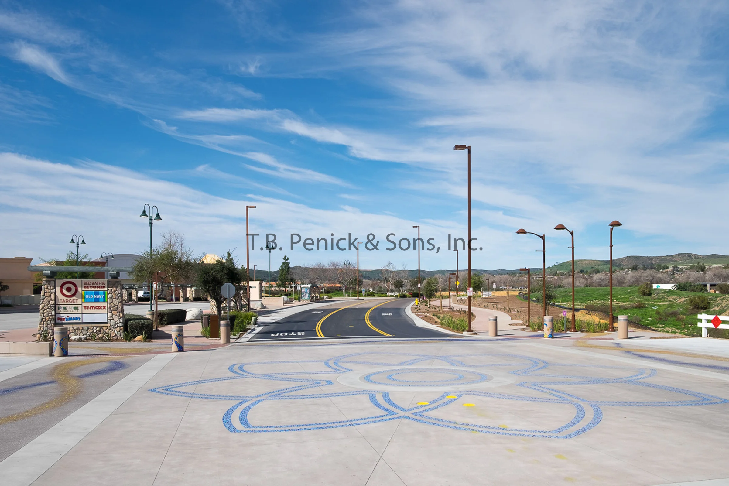 Santee Town Center - Lithocrete & Lithomosaic — T.B. Penick & Sons