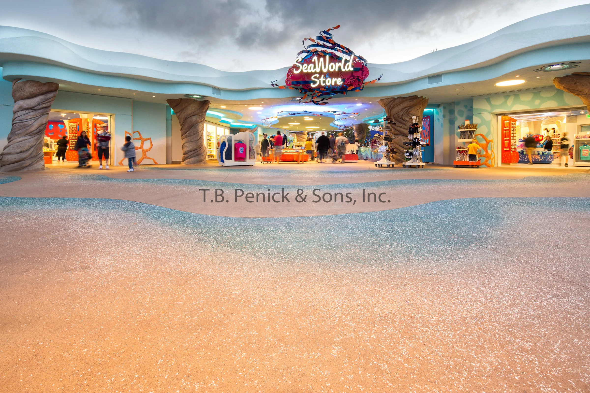 Sea World - Lithocrete, Quarry Stone finish, & Walls — T.B. Penick & Sons