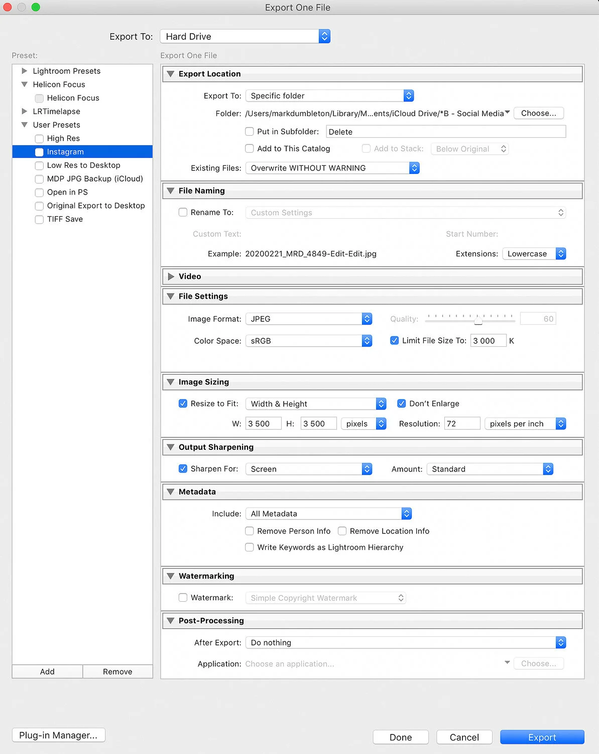 LIGHTROOM EXPORTS FOR INSTAGRAM AND HOW I MANAGE SOCIAL MEDIA FILES lightroom-exports-for-instagram-and-how-i-manage-social-media-files