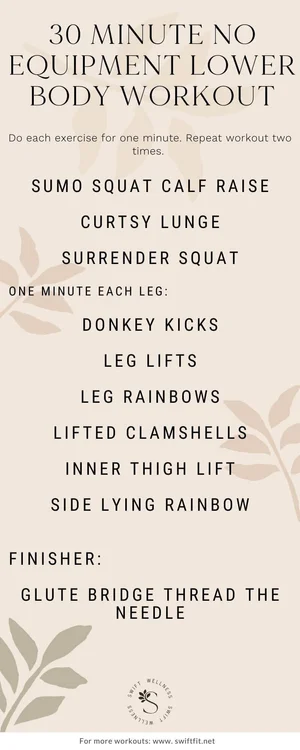 30 Minute No Equipment Lower Body Workout | Swift Wellness