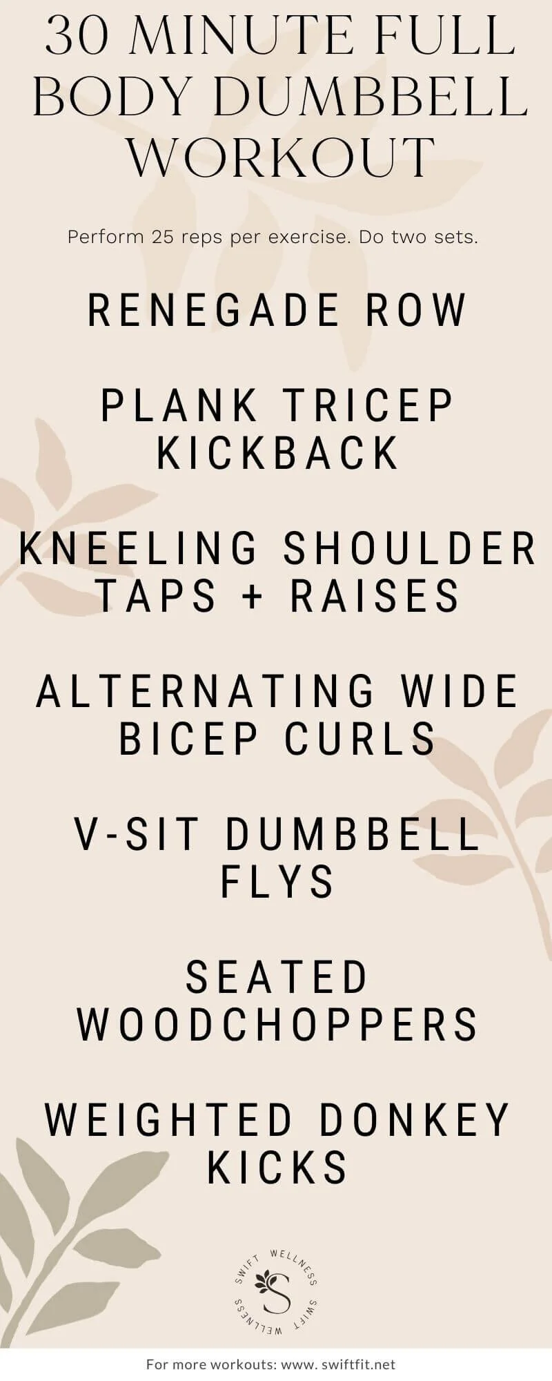 30-Minute Full Body Dumbbell Workout Routine | Swift Wellness