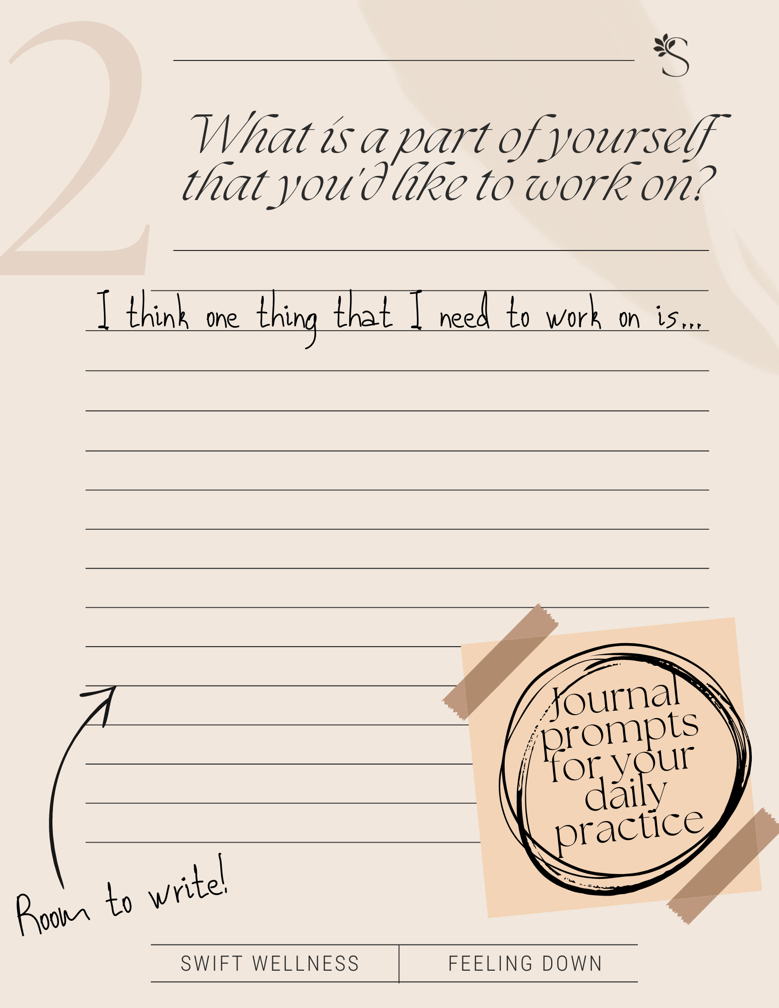 Journal Prompts: When You're Feeling Down | Swift Wellness