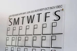 DIY Acrylic Customizable Monthly Calendar | Swift Wellness