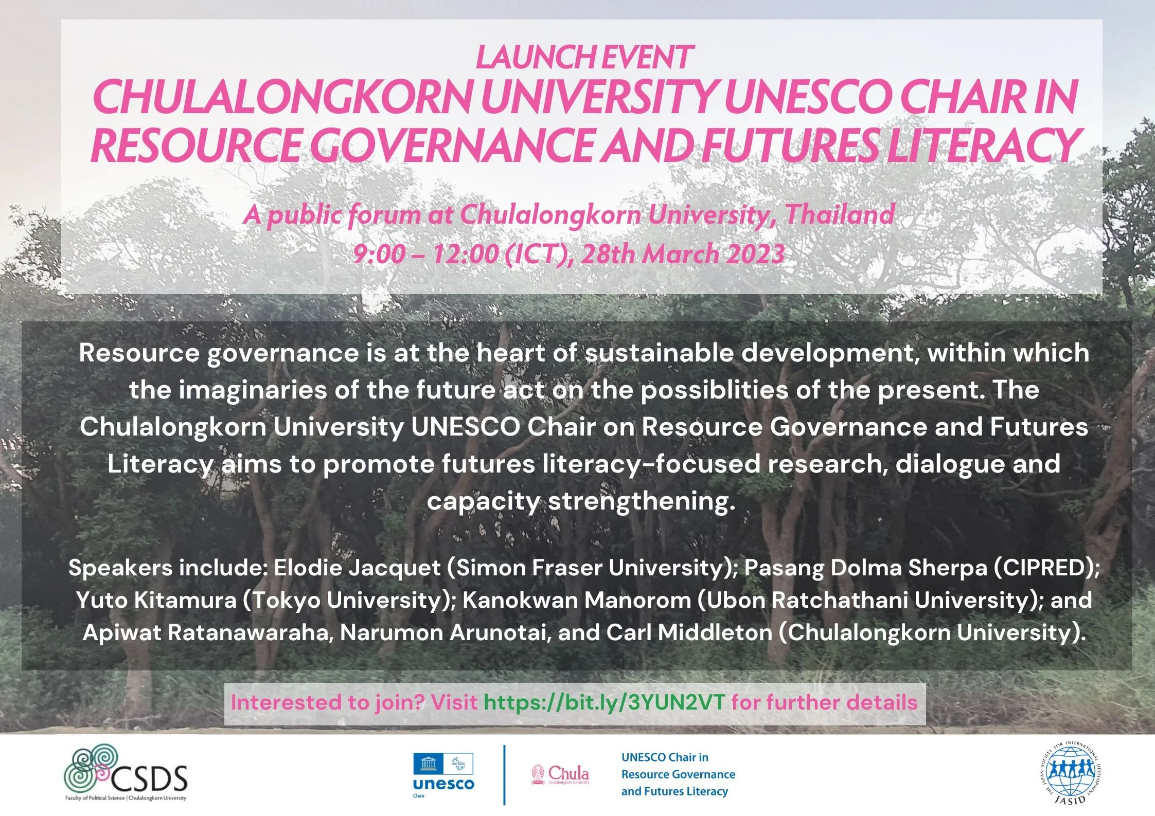 UPCOMING EVENT: Launch of UNESCO Chair in Resource Governance and ...