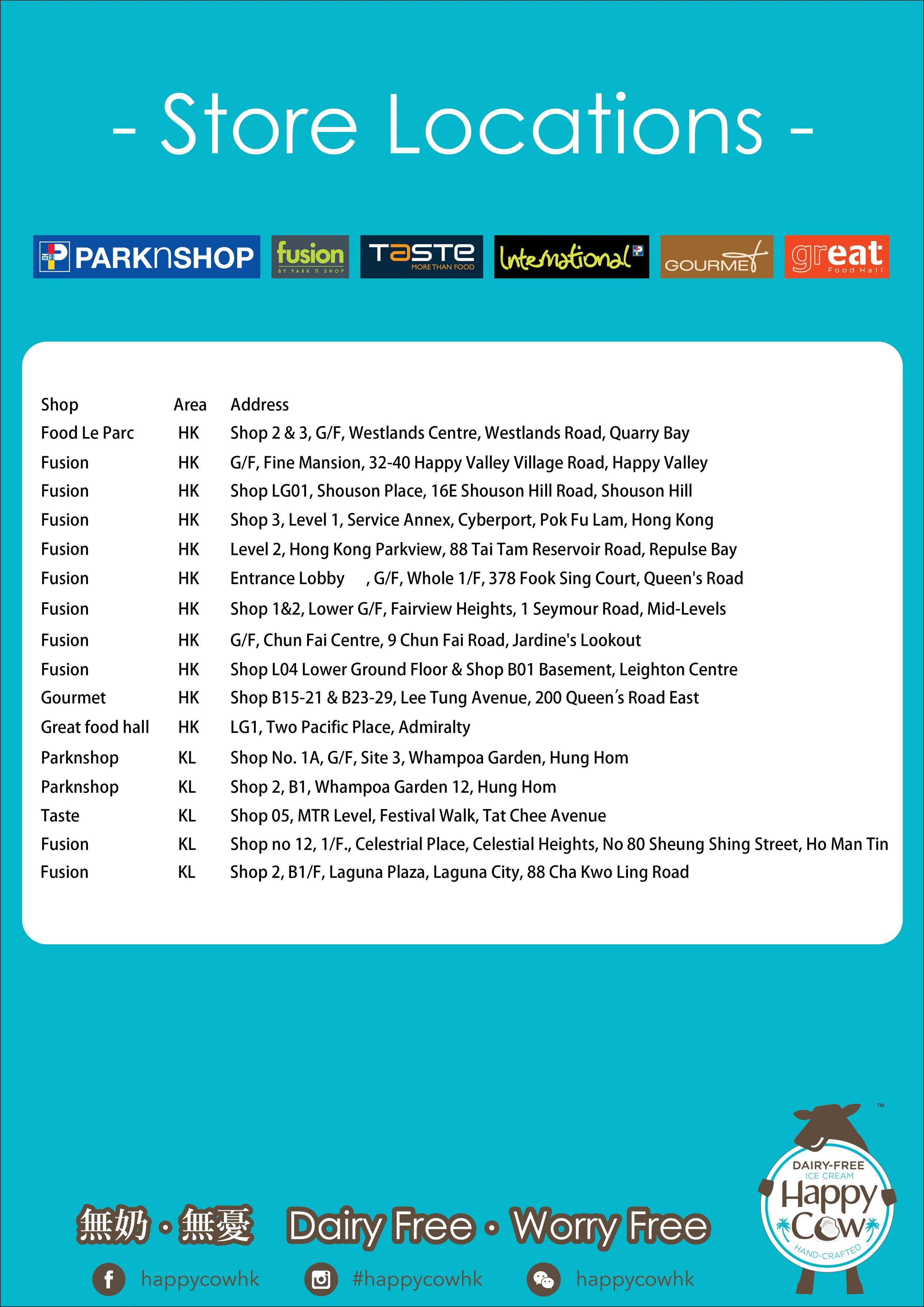 Store Locations — Happy Cow