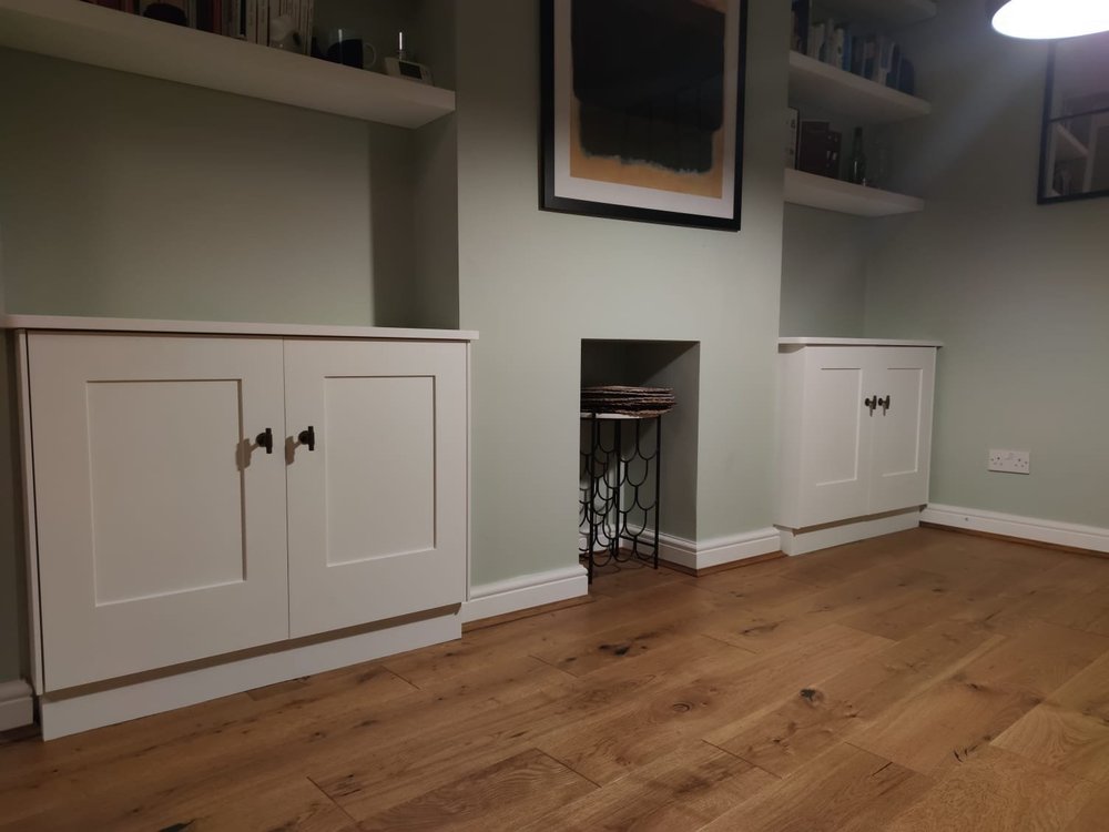 Bespoke fitted alcove units handmade in London & Kent