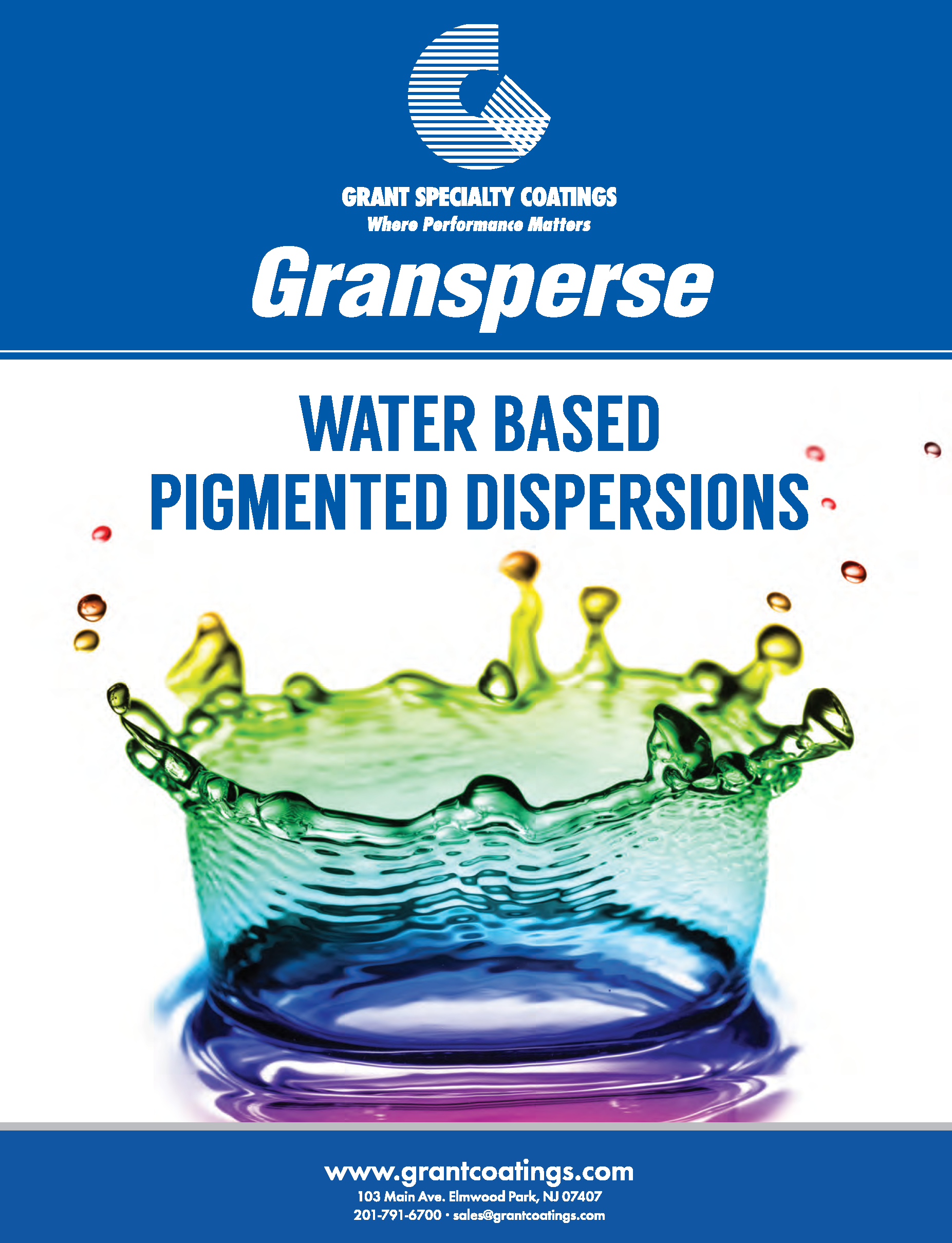 Water Based Dispersions — Grant Specialty Coatings