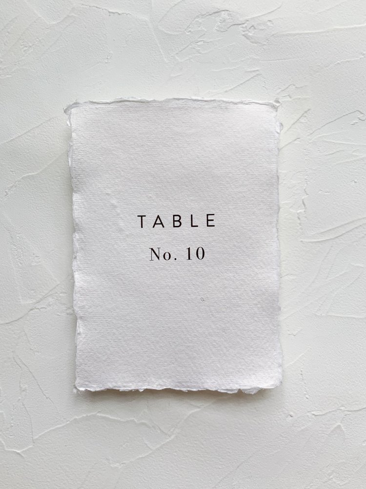 Calligraphy Table Numbers (Card Stock) | Ettie Kim Studio
