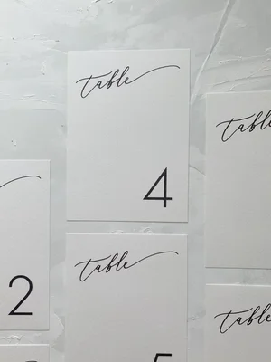 Calligraphy Table Numbers (Card Stock) | Ettie Kim Studio