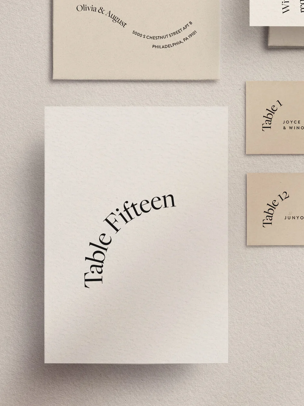 Calligraphy Table Numbers (Card Stock) | Ettie Kim Studio