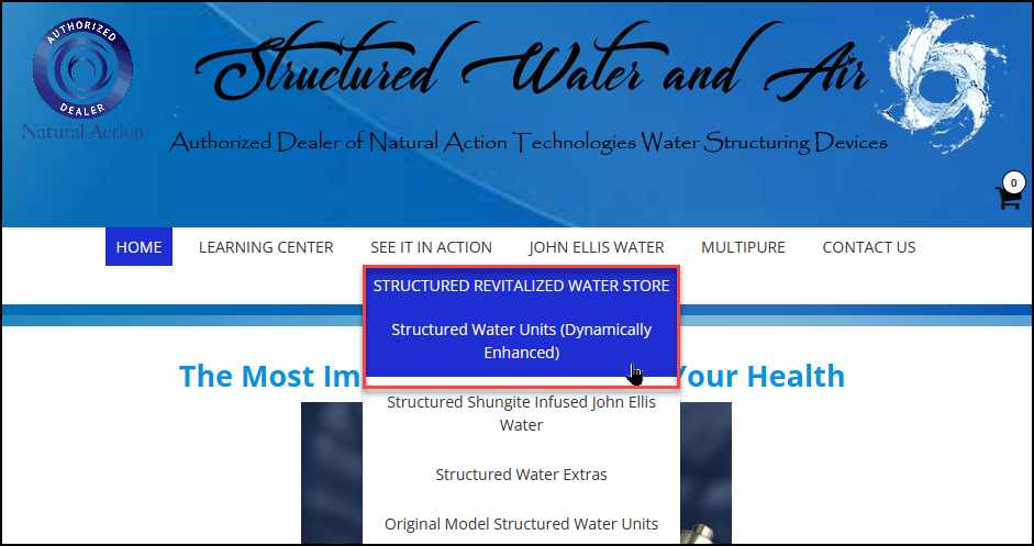 Natural Action Technologies Structured Water Device — John Ellis Water