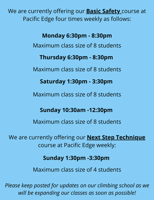 Climbing School — Pacific Edge Climbing Gym